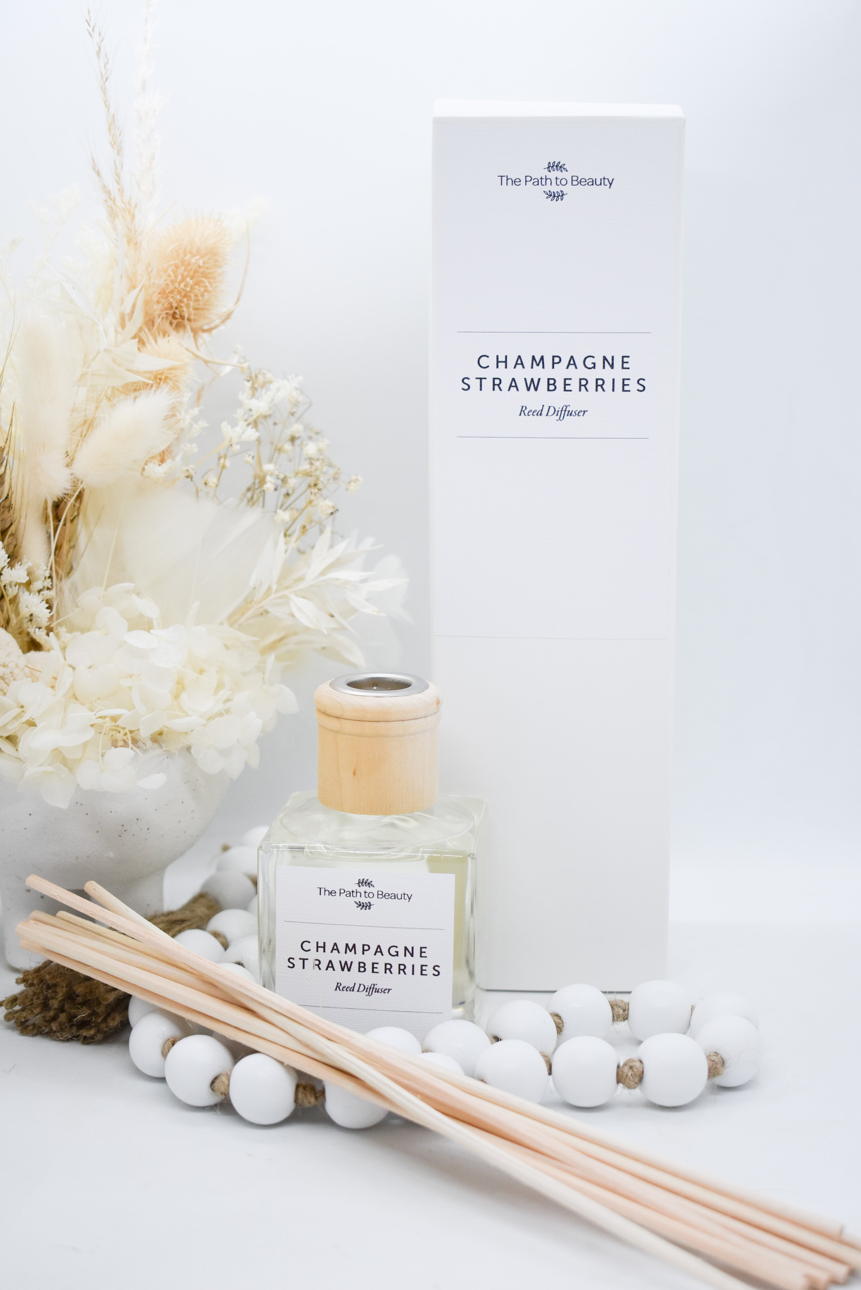 Champagne & Strawberries Reed Diffuser – The Path to Beauty